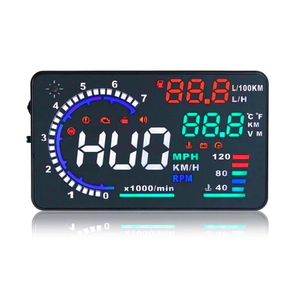 ニコマク NikoMaku HUD ヘッドアップディスプレイ A8 OBD2対応 大画面 カラフル 日本語説明書 車載スピードメーター 過速度警告搭載 車速・エンジン情報・走行距離表示 簡単取付・視認性 多機能ディスプレイ 車載ガジェット ...