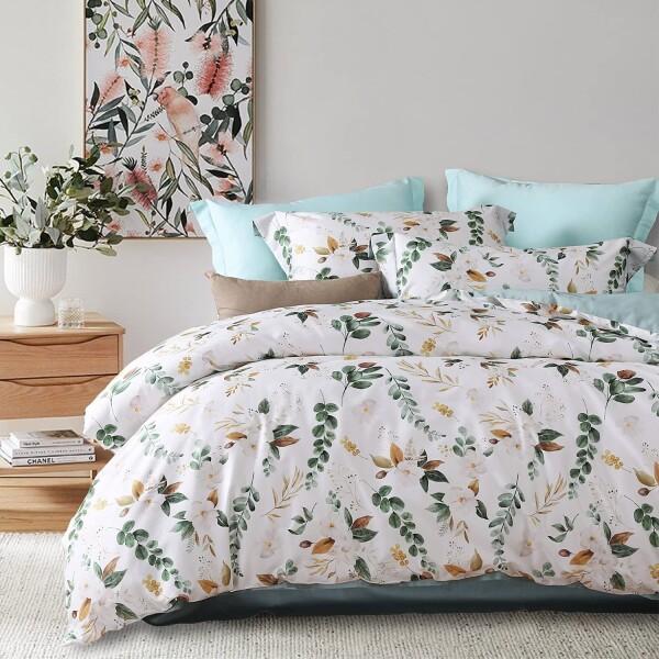 MILDLY 布団カバーダブル 4点セット エジプト超長綿100% 布団カバーセット ダブル：掛け布団カバー ボックスシーツ 枕カバー*2 / 300TCサテン調：肌ざわりが良い 通気性に富んで 毎日の快眠で元気に過ごしたい方に（ダブル D...