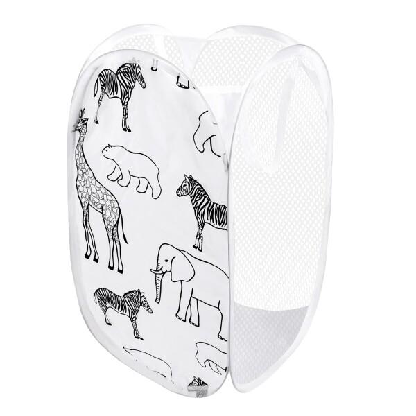 Annhua 洗濯カゴ 折りたたみ メッシュ ランドリー バスケット 洗濯物入れ 省スペース 衣類バスケット 軽量 持ち運び可能 組み立て不要 動物プリント ホワイト商品コード：55073565211型番：jp-cjlxyl-whiteサイ...