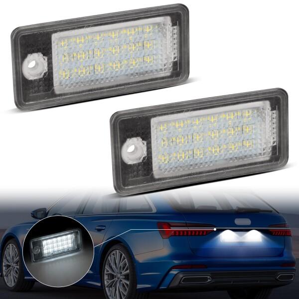 GemPro アウディ適用 ナンバー灯 led A3/S3 A4/S4 8E 8H B6 A5 S5 Cabriolet A6 S6 C6 4F RS6 A8 S8 D3 4E Q7 ライセンスランプ 純正交換品 ホワイト 2個セット商品コ...