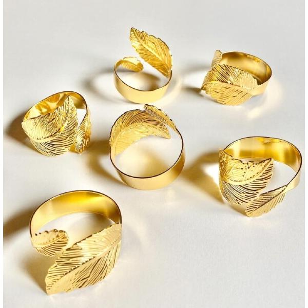 milkcat ナプキンリング 金色 6個セット リーフデザイン ディナー パーティー テーブル コディネート (B金)商品コード：55073568165型番：MC2201-1Bサイズ：レギュラーカラー：B金サイズ:ナプキンリング高さ3cm...