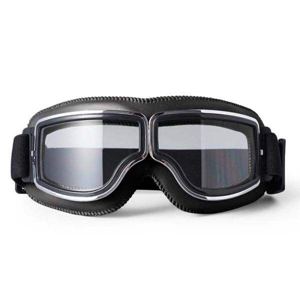 (Wayocfei) バイク ゴーグル オートバイゴーグル バイク シールド ゴーグル 保護メガネ 登山 柔軟 広い視野 UVカット/防風/防塵/耐衝撃/曇り止 メガネ対応 サングラス ヘルメット対応 アウトドア スポーツ 男女兼用 (ブラ...