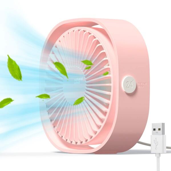 Simpeak 卓上扇風機 USB 扇風機 小型 ミニ扇風機 低騒音 超強風 3段階風量調節 360度角度調整 コンパクト 空調補助 熱中症対策 (ピンク)商品コード：55073575043型番：S20カラー：ローゼご注意:ベビーカー内利用...