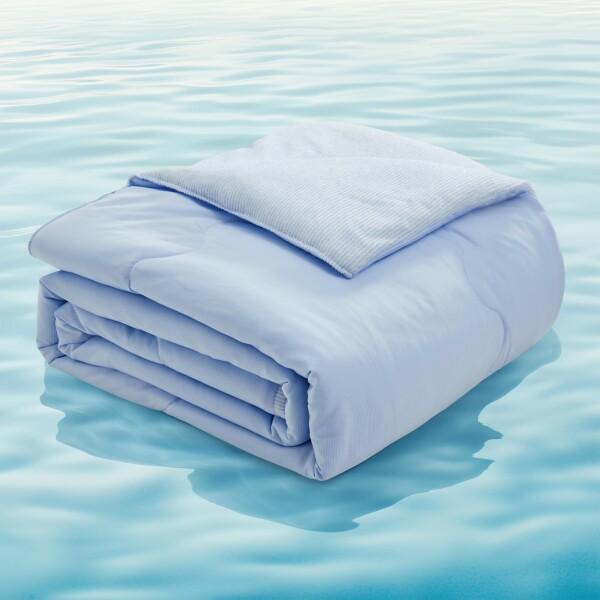 Deconovo 夏用掛け布団 冷感布団 薄手 冷感＆タオル地 接触涼感 吸湿速乾 洗える かけ布団 キルトケット 夏ふとん ひんやり 140×190cm ライトブルー商品コード：55073575061型番：JPMB02809Y-S895サ...