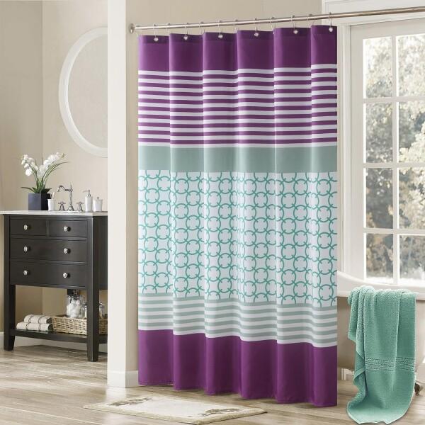 DS DESIGN シャワーカーテン ポリエステル製布地 防水防カビ カーテンのみ ストライプ柄 183cm×183cm商品コード：55073578267型番：DS-00066サイズ：丈183 cm x 幅183 cm (1枚組)カラー：L...