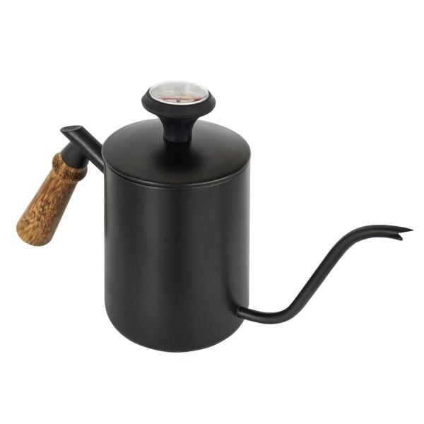 SOTECH 温度計、ステンレス鋼 グースネックケトル、ドリップポット、コーヒーケトル（600ml / 20oz）でケトルに注ぐ商品コード：55073581384型番：G600サイズ：0.6 Lカラー：ゴールド【内蔵温度計】自動温度計(摂氏...