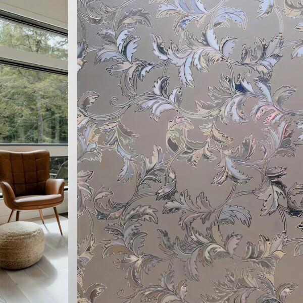 Juangfia 窓ガラス目隠しフィルム 目隠しシート窓 フィルム 水で貼る はがせる 外から見えない 貼り直し可能 結露防止 飛散防止 プライバシー保護 uvカット 60*1000cm商品コード：55073583090型番：3D-FW-6...