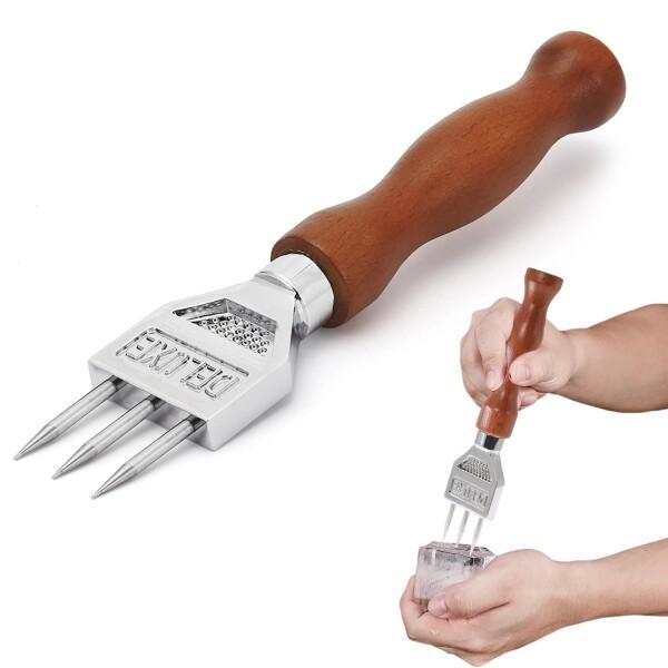 Coollooda アイスピック 3本刃 氷割り 砕氷道具 手動式 防錆 バーテンダー レストラン 飲食店 バー 居酒屋用 カクテル お酒グッズ 調理小物 業務用 家庭用商品コード：55073591721型番：Coollooda-XCVB-...