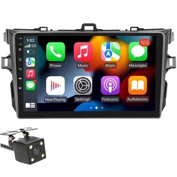 Android10 オートラジオ カーナビゲーションステレオマプレーヤー GPSラジオ IPS2.5D、内蔵CarPlay AndroidAuto対応USB/Bluetooth/FMハンズフリー 電話ミラーリンリアビューカメラトヨタカローラ...