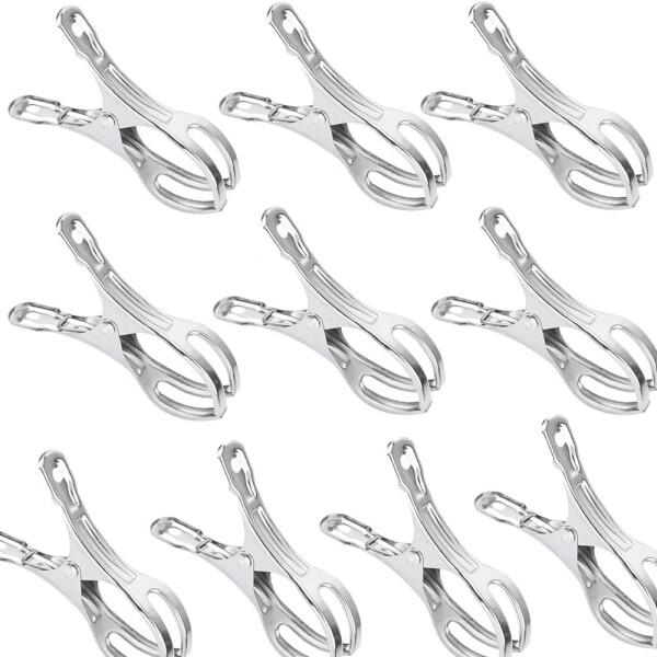 洗濯バサミ 洗濯ばさみ 洗濯 ピンチ 10個セット ステンレス せんたくばさみ 竿止め ピンチハンガー 物干し 防風タイプ 大口サイズ 洗濯ばさみ商品コード：55073593352型番：YH-38カラー：シルバー【商品詳細】10個セットの洗...