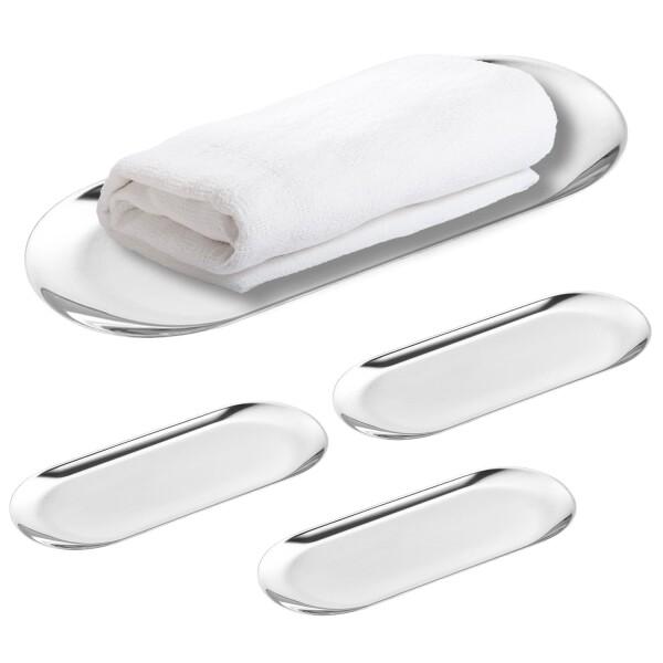 EsiFare ステンレストレー おしぼり トレイ?3点セット お皿 キートレイ 小物収納 キャッシュトレイ?鍵おき 玄関トレー 小物置き 釣り銭トレー 飲食店 業務用 家庭用商品コード：55073598488型番：BHD-98サイズ：長さ...