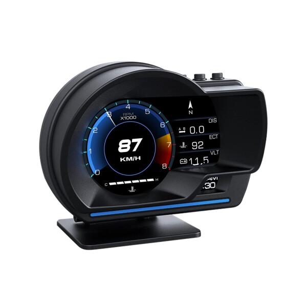 wiiyiiスピードメーター obd2 マルチメーター、HUDヘッドアップディスプレイAP-6 故障診断、ECUデータの読み取り、ディスプレイの改善、警告機能 OBD + GPSモードスマートメーターすべての車に適用可能商品コード：5507...