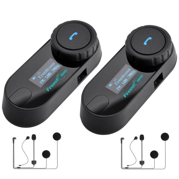 FreedConn TCOM-SC バイク インカム Bluetooth5.1 800M無線通信 2人同時通話 LCDスクリーン付き バイク用インカム 12時間持続使用 音楽共有 FMラジオ Siri対応ヘルメット用インターコム 電話応答 ...