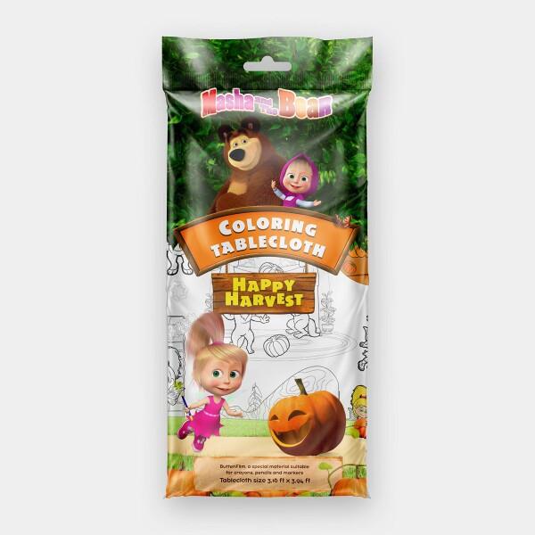 ButtenFilm ポリマーテーブルクロス 1100x1200x0,060 60/1 マーシャと熊 ハッピーハーベスト商品コード：55073614984型番：Happy-Harvestサイズ：1100x1200x0? BIG LARGE ...