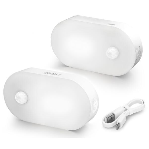 Lyridz 人感センサーライト usb充電式 足元灯 足元ライト 人感センサー 常夜灯 無段階明るさ調節 3つモード ナイトライト 昼光色 省エネ 廊下 寝室 玄関 階段商品コード：55073615637型番：A5125サイズ：昼光色 2...