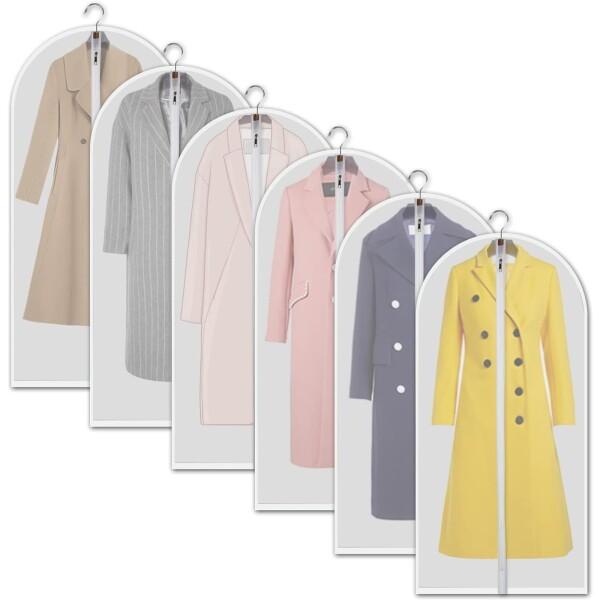 衣類カバー スーツカバー スーツカバー 持ち運び 防虫カバー 湿気取り 防カビ コート ダウンジャケット 半透明式 繰り返す使用可能 折り畳み可能(60x140cm 6枚組)商品コード：55073919249型番：LJBFCZ6カラー：透明...