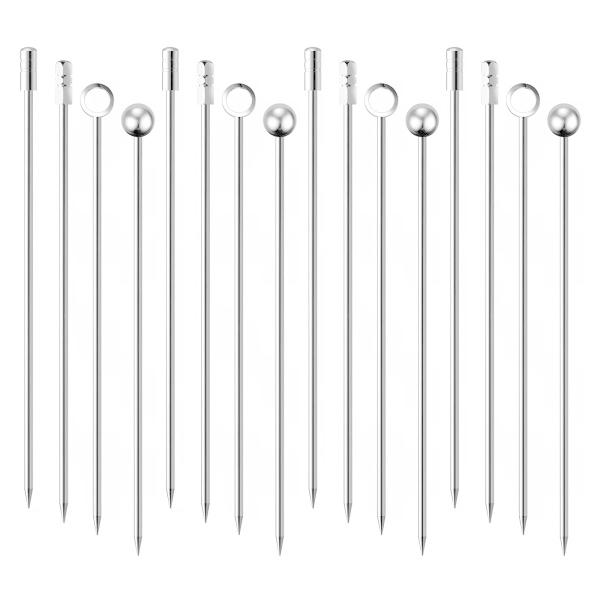 カクテルピック ステンレス製 16本セット シルバー オードブルピン ピンチョス カクテルピン フルーツピック パーティー (16本セット)商品コード：55073922086型番：001カラー：16本セット材質:304ステンレスサイズ:約1...
