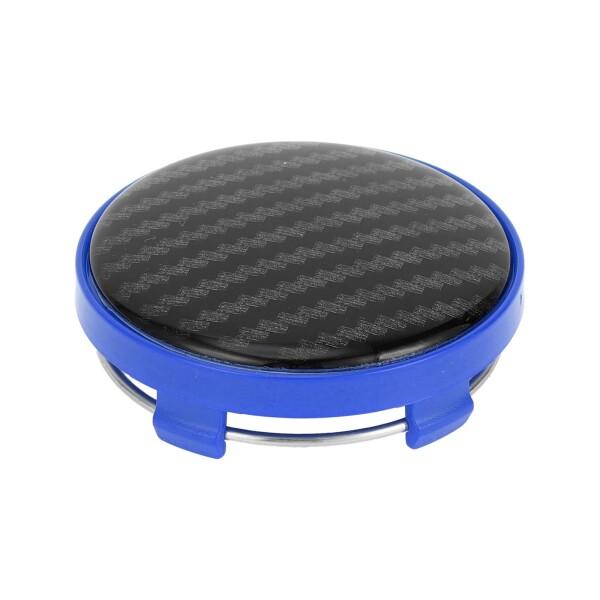 ACROPIX 60mm 2.36" カーボンファイバーパターン ブルー ブラック ユニバーサル カーホイールハブ センターキャップ ホイールハブキャップカバー プロテクター SUV トラック用 1個入り商品コード：55073935215型...