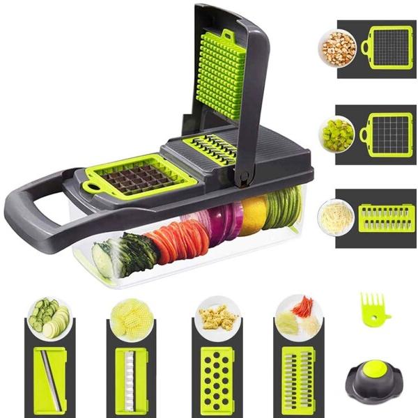 MENDENG スライサー 千切り セット 薄切り 調理器セット 器野菜カッター 1台7役 多機能スライサー (黒)商品コード：55074019460型番：PPOKE-Aカラー：黒時短になる　スライサーを使うと包丁で切るよりも短時間で野菜を...