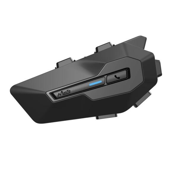 Maxto X2 バイク インカム, Bluetooth5.0 用通信機器 2人同時通話 通信距離1000m HI-FI音質 FMラジオ/Siri音声/日本語音声案内/着信自動応答 イヤル ソフトとハードマイク同梱 ソロツーリング バイク用...