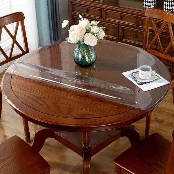 Godamiu 透明 テーブルクロス 円形 テーブルマット 厚手 2mm 円形 直径45cm ビニールシート PVC 丸型 テーブルクロス 撥水 透明 テーブルマット 防水耐油耐熱 お手入れ簡単商品コード：55074270089型番：RZD...