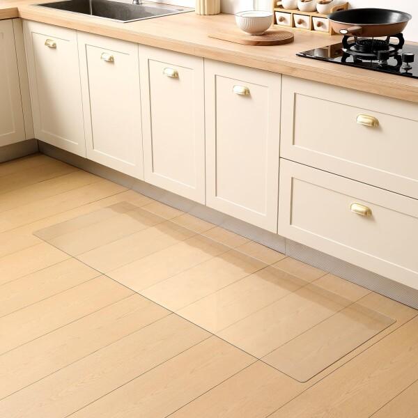 キッチンマット 透明 PVC 床保護マット 60*120cm 厚み1.5mm フローリングマット 椅子 マット/椅子/食卓/フロア/畳/机下/滑り止め お手入れ簡単 床暖房対応商品コード：55074277170型番：曾-826-58サイズ：...