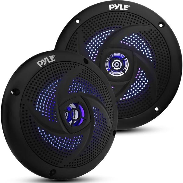 Pyle 埋込スピーカー 防水 マリンスピーカー 6.5インチ 2WAY フルレンジ 240W 4[オーム] LED付 屋外 船舶 壁 天井 ペア 6ヶ月保証 ブラック商品コード：55074307410型番：PLMRS63BLカラー：ブラッ...