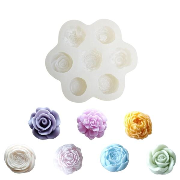 シリコンモールド 花 7種類 バラ 薔薇 牡丹 シリコン型 UVレジン型 エポキシ樹脂 粘土 石膏 チョコレート クッキー キャンディー ベーキング 抜き型 製菓用品 DIY お菓子作り ハンドメイド 再利用可能 母の日 バレンタインデー商...