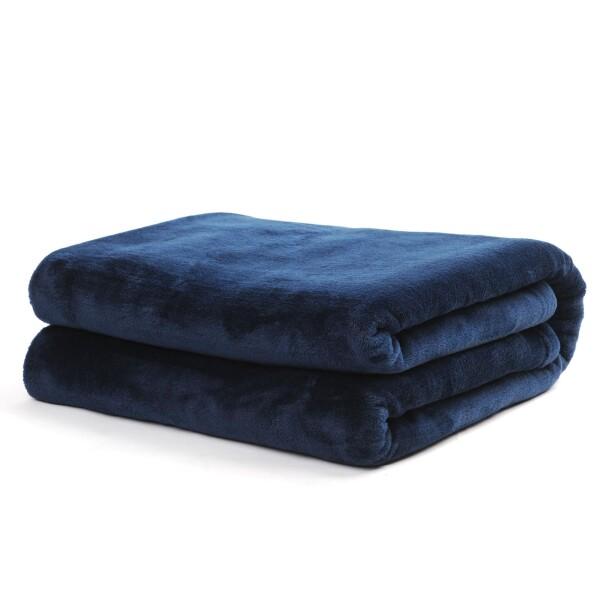 Filersong 毛布 セミダブル 冬用 ブランケット マイクロファイバー 柔らかい肌に優しい フランネル 洗える 静電気防止 四季通用 (ネイビー, 200×160 cm)商品コード：55074579586型番：CX01-280G-20...