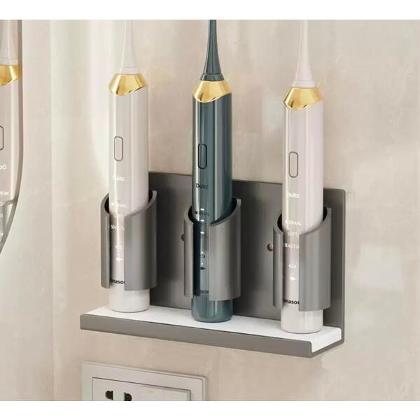 Manke マグネット 電動歯ブラシホルダー 電動歯ブラシスタンド 電動 歯ブラシ立て 多機能 磁石 バスルーム 浴室収納 グレー 三人用商品コード：55074582697型番：Manke-YSJ10-2サイズ：三人用カラー：グレーサイズ:...