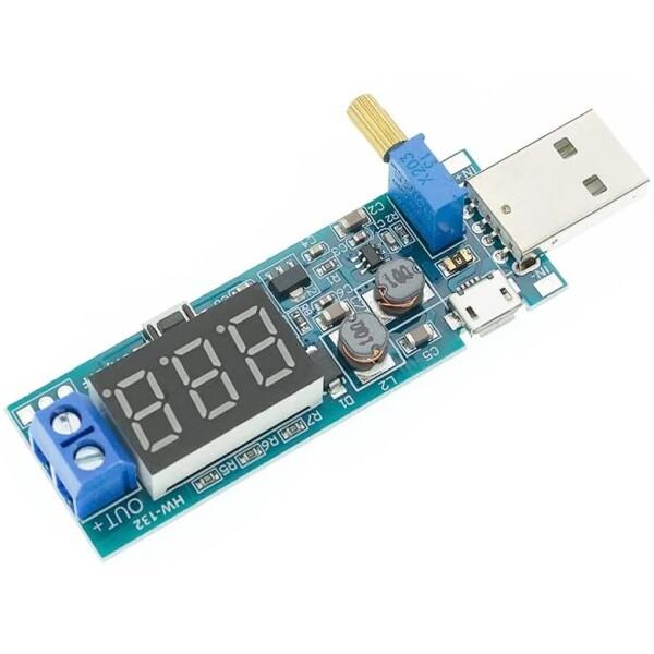 waves USB DC-DC 昇降圧 コンバータ 電圧調整可能 レギュレータ 5V - 1.2V~24V ディスプレイ付き 車 電源 充電器商品コード：55074608290型番：EMB-USB-DCDC22個セット　USB 昇圧/降圧コ...