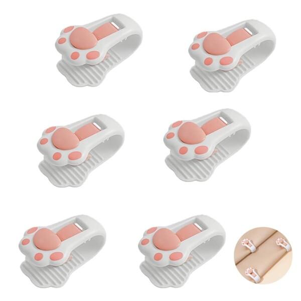 MOCOXYKLXY 布団 クリップ (6本セット) 軽量でコンパクト 取り付け簡単 布団ずれ落ち防止 滑り止め 布団、マットレス、毛布 カーテンなどに適しています（かわいい猫の爪の形6本入）商品コード：55074614278型番：MOCO...