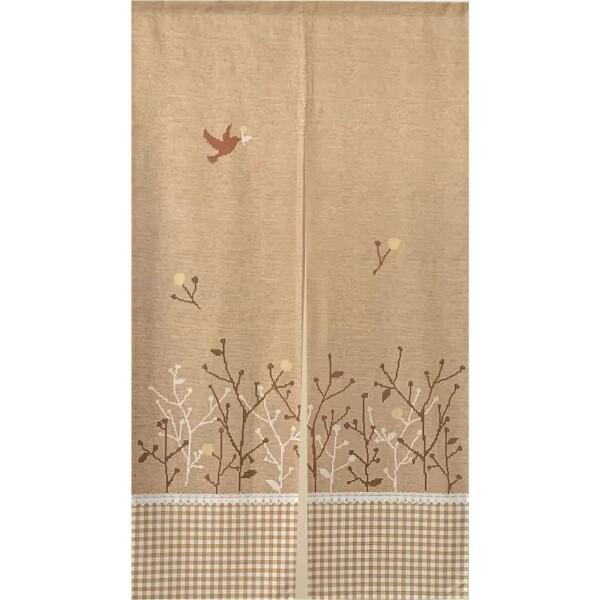 のれん 暖簾 おしゃれ 可愛い 北欧風 鳥柄 間仕切りカーテン ロング 目隠し 遮光 玄関 階段 廊下 リビング 脱衣所 お風呂 戸口カーテン プライバシー保護 ドア 仕切り (鳥, 幅85丈150cm)82546商品コード：5507543...