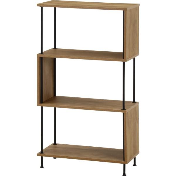 不二貿易 ディスプレイラック オープンラック 4段 幅60×奥行30×高さ107cm オークナチュラル S型 収納棚 アジャスター付き ツイストロック EZBO 71877商品コード：55075464467型番：71877サイズ：大型カラー...