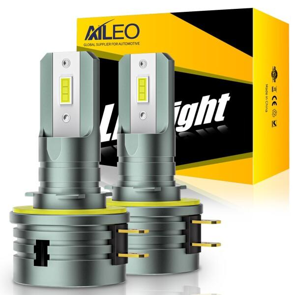 AILEO 車用 H11B LED ヘッドライト バルブ 車用電球 爆光 新車検対応 LEDバルブ 超高輝度CSPチップ 発光色6000Kホワイト 18000LM エラーフリー DC12V ハイルーメン 2個セット商品コード：5507547...