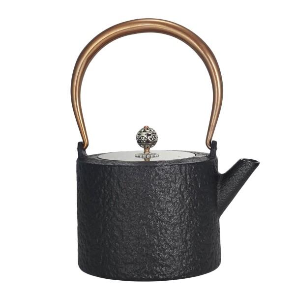 鉄瓶 鉄びん 直火可 ih対応 やかん 大容量 1200mL 鉄器 鋳物鉄分補給 鉄急須 鉄製ティーポット 鉄製 やかん 茶道道具 アウトドア 健康維持 湯沸かし お茶を淹れる鉄瓶 (WCP-15845A-B)商品コード：550762510...