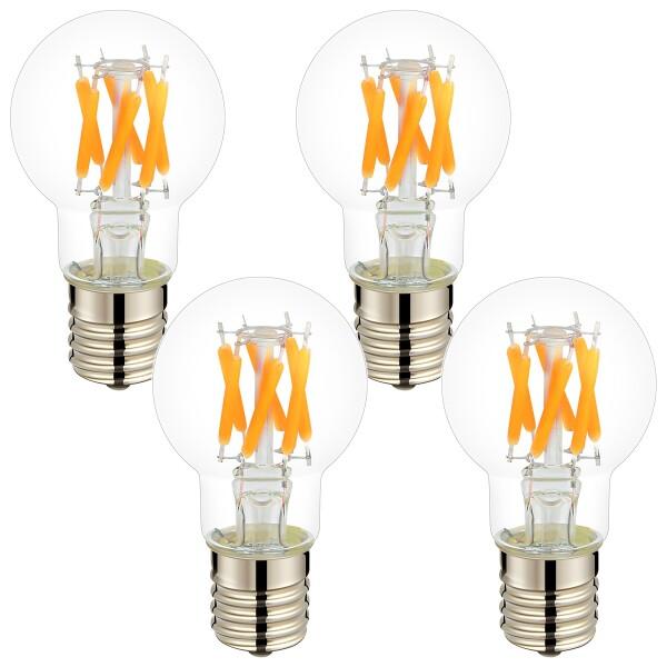 FWAYTECH ミニクリプトンLED電球 E17口金 調光器対応 AC100V 電球色2700K 40W形相当 クリプトン電球代替え 4W ルーメン485LM フィラメント電球 全方向360度発光 斜め取付 小型電球 省エネ 4個入り (...