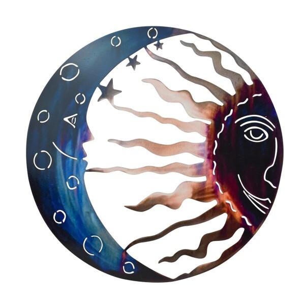 MrMrKura 壁飾り 太陽と月の ウォールデコ アイアン 金属製 ウォールアート 壁掛け装飾 太陽 月 星 彫刻 屋外屋内用 北欧 インテリア 芸術的 ホーム装飾 工芸装飾品 デコレーション プレゼント オーナメン (黒色)商品コード：...