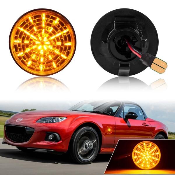 GemPro ロードスター NA NB NC系 LED サイドマーカー ロードスターNB6C NB8C NCEC ユーノスロードスター NA6CE NA8C サイドウインカー マツダ適用 フェンダーマーカーランプ 全点滅 車検対応純正交換品...