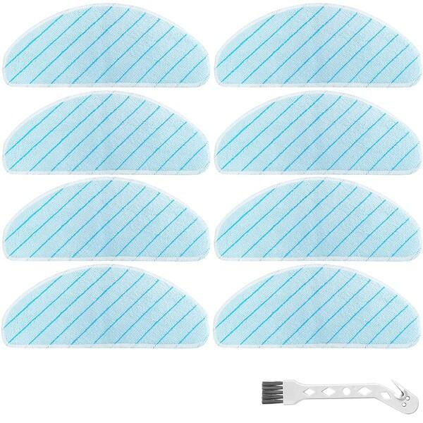 エコバックスT9 T9+ T9 AIVI T9 AIVI+ T9 MAX T9 POWERロボット掃除機用と互換性のあるEATBALE 洗えるモップパッド交換、再利用可能なマイクロファイバーモップクロス、8パック商品コード：55076265...