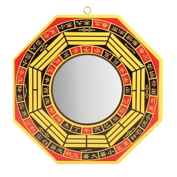 EsiFare 八卦鏡 凸面鏡 凸八卦鏡 八角鏡風水 伝統的な風水八卦ミラー 風水ミラー 鏡 壁掛け 八角鏡 邪気反射 改運厄除け 家の装飾 木製ミラー 飾り物 玄関 耐摩耗性と耐傷性 4インチ 約72g 約10.5*1.25cm商品コード...