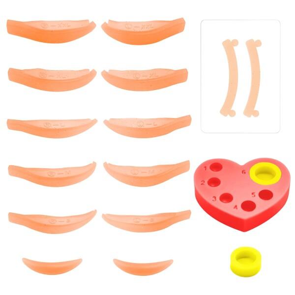 Libeauty ラッシュリフトパッド まつげリフティングツールセット 16個 まつ毛カール・眉毛ラメ ツール DIYセット 初心者でも簡単 サロン・自宅での使用可商品コード：55076416564型番：コンビネーションサイズ：オレンジカラ...