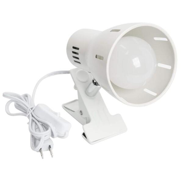 Dotoy クリップライト led E26 led 電球付き 60w形相当 800lm 9W 昼光色 広配光 中間スイッチ付き 350°回転 読書 仕事 屋内用ライト ホワイト商品コード：55076492818型番：JD-9W-LB-Wサイ...