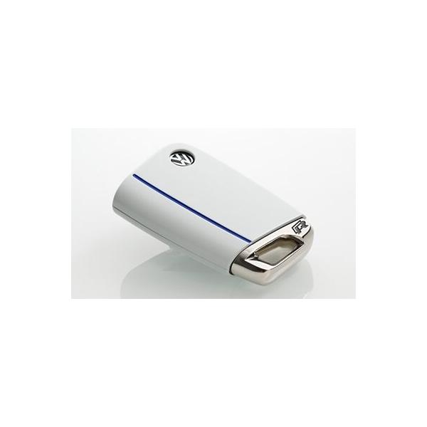 m+ Decorative Key Cover for VW ピュアホワイト×ブルーライン商品コード：55076512661型番：KE-m+VW0461カラー：ピュアホワイト×ブルーライン両面テープによる貼り付け装着です。電池交換等でカバー...