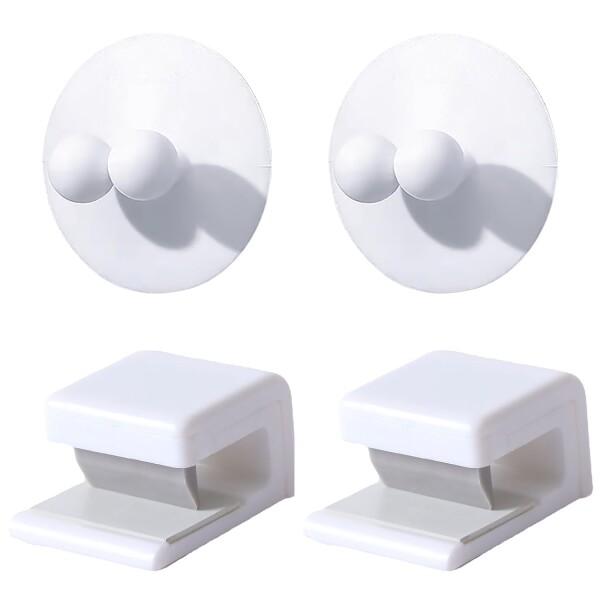 歯磨き粉クリップ 壁掛け 吸盤 歯ブラシホルダー 吸盤 歯ブラシ立て 使いやすい 省スペース 穴あけ不要 4個セット 歯磨きホルダー2個、歯ブラシホルダー2個 洗面所に吊り下げられる歯磨き粉と歯ブラシのオーガナイザー商品コード：550765...