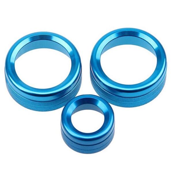 PolarLander 3Pcs / Lot車空調リングラジオ音量ノブリングカバーCompatible for BMWのための装飾的な円のトリム1 2 3 3GT 4シリーズ（F20 F22 F30 F31 F32 F33 F80 F82 ...