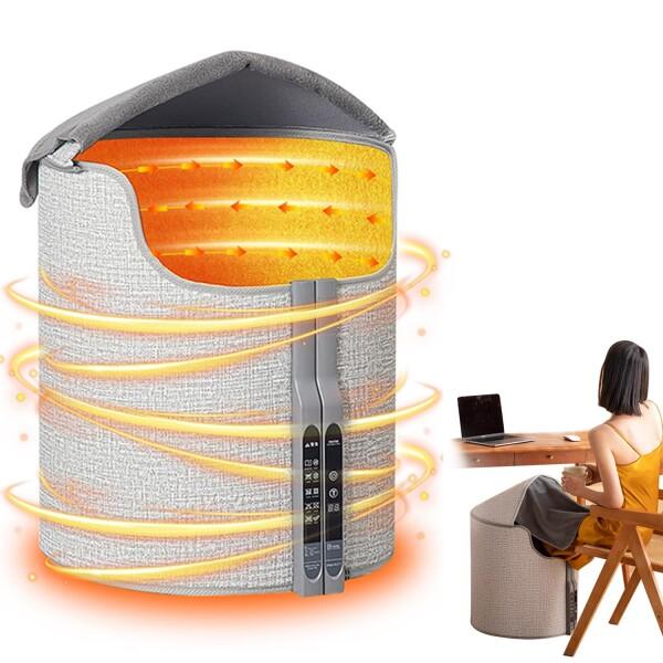 2025新登場遠赤外線デスクヒーター 円筒形全方位発熱 ロールアップ式 10s 速熱 無騒音 ひざ掛け付き 5段温度調節 5段階タイミング タイマー機能 45°転倒保護 大きいサイズ 節電省エネ 足冷え対策 部屋 オフィス用 2人シェア可能...