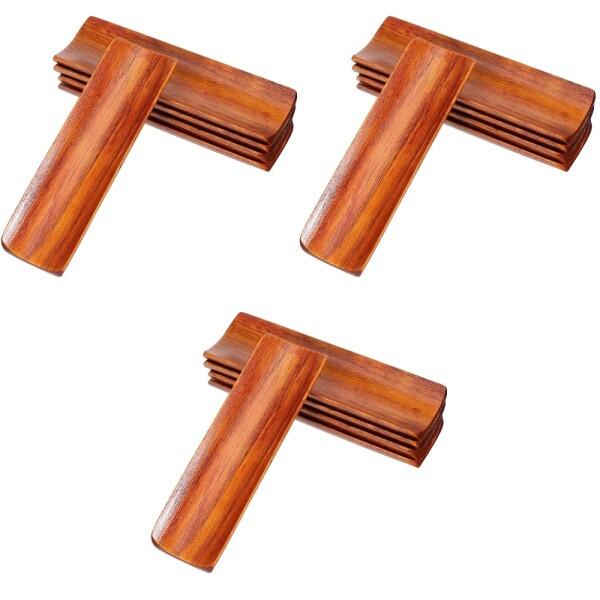 Lurrose おしぼりトレー 木製 15枚セット おしぼり置き 業務用 接客 飲食店 カフェ ホテル 卓上 収納 トレイ 小物入れ キャッシュトレイ ペン置き おしゃれ ウッド 木目 ナチュラル 光沢 18.5cm商品コード：550765...