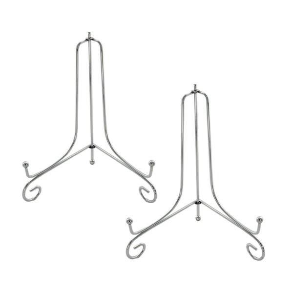 プレートスタンド アイアン 皿立 写真立て 本立て 8号銀 (2個セット)商品コード：55076664477型番：AR1000-8Yサイズ：8号カラー：銀洗練されたメタルデザイン: 上質な金属素材に、上品なメッキ仕上げ。繊細で美しいフォルム...