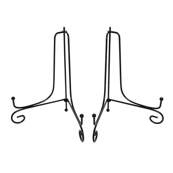 プレートスタンド アイアン 皿立 写真立て 本立て 8号 (2個セット)商品コード：55076664486型番：ARJ1000-8-2サイズ：8号カラー：黒洗練されたメタルデザイン: 上質な金属素材に、上品なメッキ仕上げ。繊細で美しいフォル...